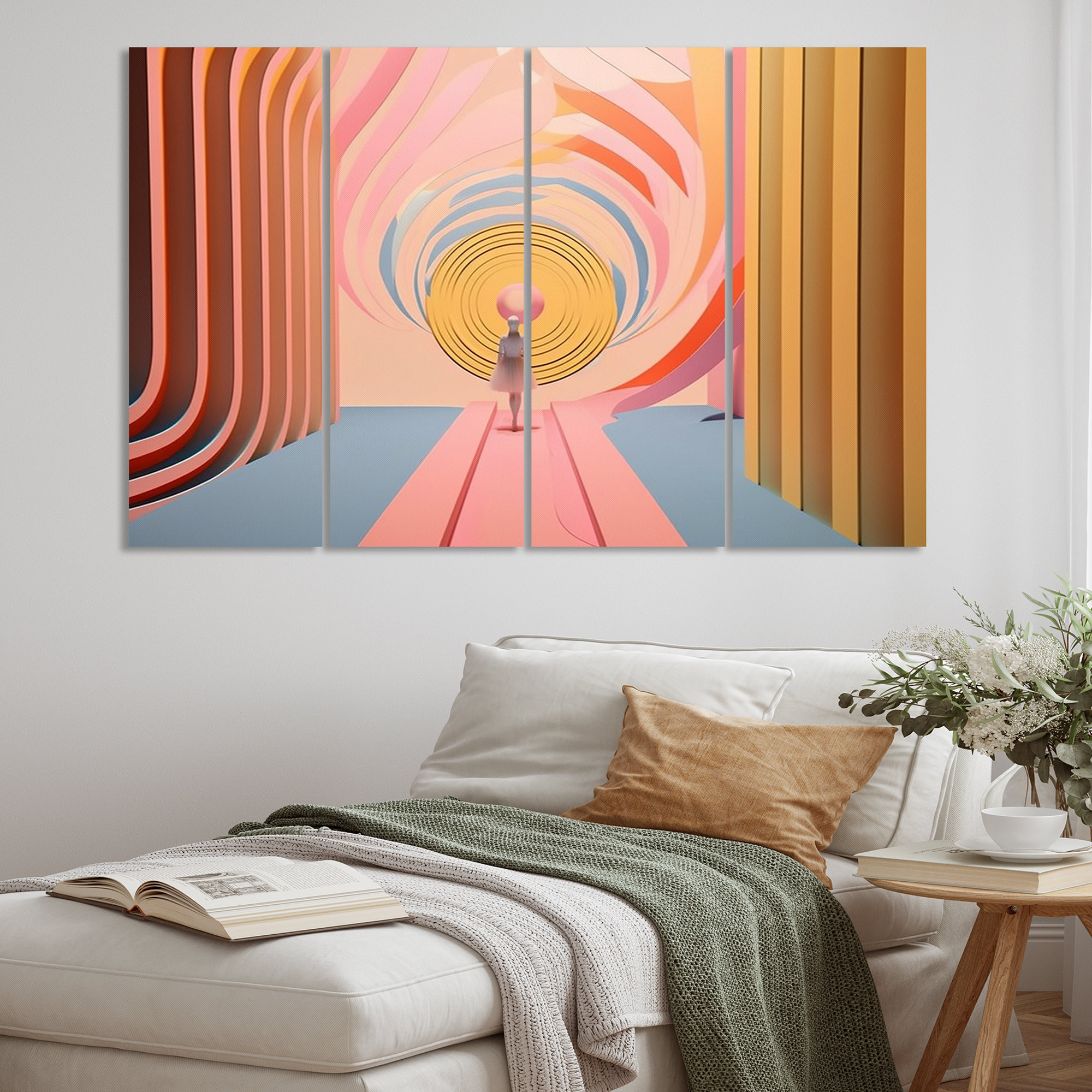 Wrought Studio™ Awakening of Consciousness Visionary Geometry III - 4 Piece Wrapped Canvas Print ...